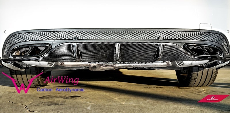 AIRWING CO.,LTD. - Products - W205 Sedan - Three Fin style Carbon Rear ...